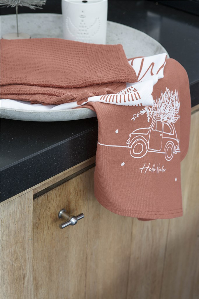 Walra Kerst Theedoeken & Handdoeken - Hello Winter - 3 stuks - Terra ...