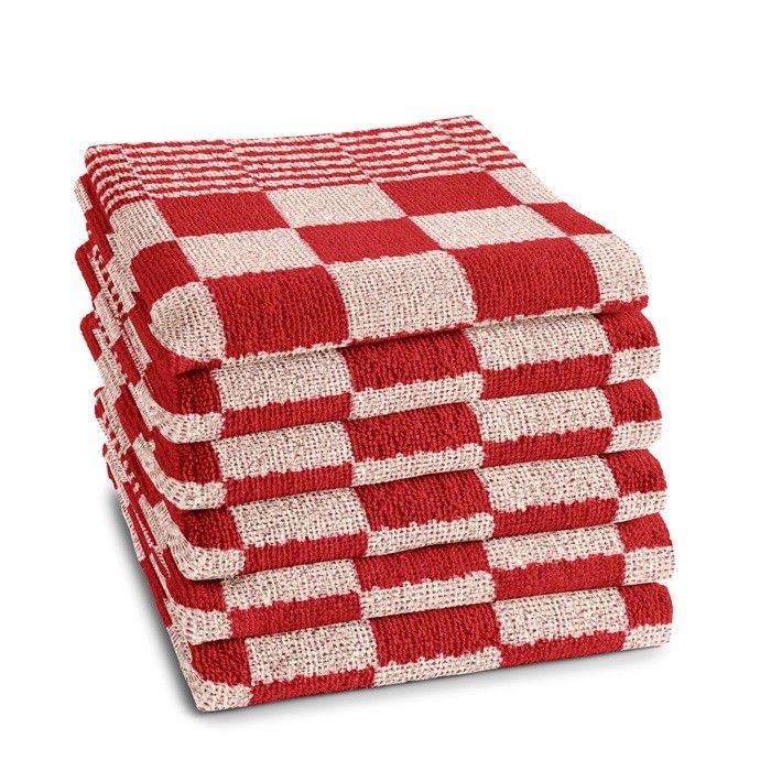 DDDDD Keukendoek Barbeque Rood - 6 stuks - Textieltopper.eu